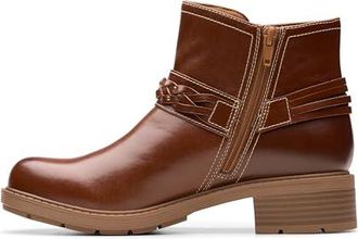 Clarks Femme Hearth Kaylie Botte Tendance, Tan Leather, 40 EU