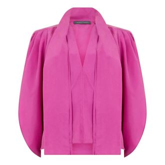 Alberta Ferretti Bluse mit Schleife - - Blouses & Shirts - Damen - Rosa - S