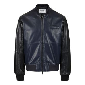 Iceberg Homme, Vestes, Multicolore, Taille: L Leather Bomber Jacket