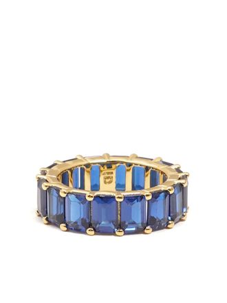 Izabel Display bague à ornements en zircon - Bleu