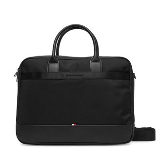 Tommy Hilfiger Laptoptasche Tommy Hilfiger Th Nylon Travel Computer Bag AM0AM13470 Schwarz
