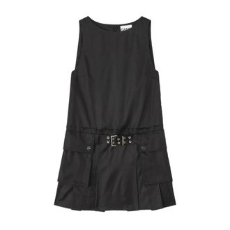Ganni Femme, Robes, Noir, Taille: 40 FR Duchesse Nylon Mini Dress