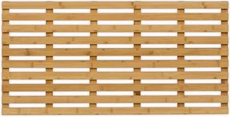 Relaxdays Bambus Badematte, 100 x 50 cm, rutschfeste Duschmatte für Badewanne, Dusche, Sauna, Indoor & Outdoor, Natur