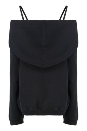 Maison Margiela Womens Cotton Hoodie Black Hoodies