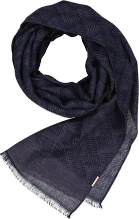 Bugatti Herren Schal blau Baumwolle