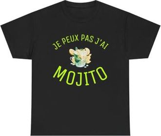 Generic Tee Shirt Unisex Je peux pas Jai Mojito idée cadeau humour drôle Couleur White, Taille M