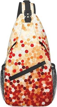 Generic Sac &agrave; dos &agrave; bandouli&egrave;re &agrave; pois rouges et jaunes pour homme