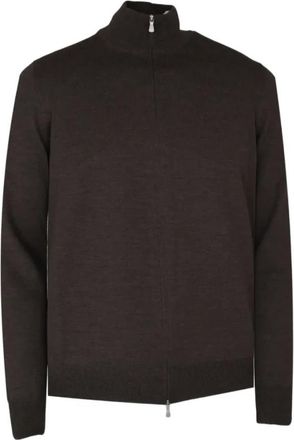 Tagliatore Hochgeschlossener Rei&szlig;verschluss-Strickpullover - - Knitwear - Herren - Braun - M