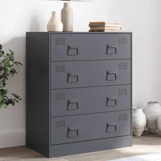vidaXL Sideboard Anthrazit 67x39x83 cm Stahl - Vidaxl