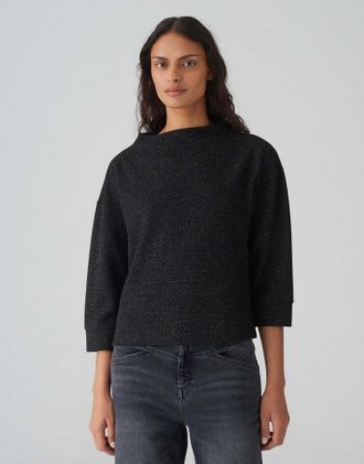 OPUS Sweater Sweater GESCHE Boxy Fit mit Glitzer Details