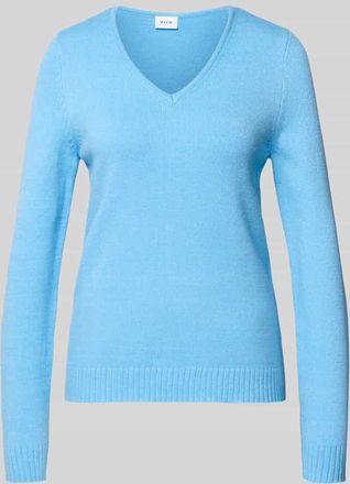 Vila Regular Fit Longsleeve aus Viskose in Strick-Optik Modell Viril