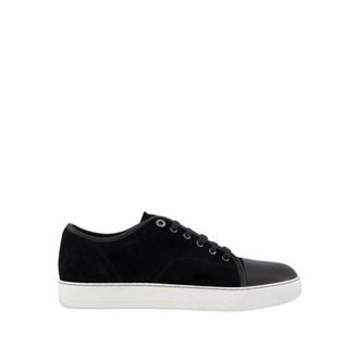 Lanvin Homme, Chaussures, Noir, Taille: 44 EU Dbb1 Baskets en cuir et daim
