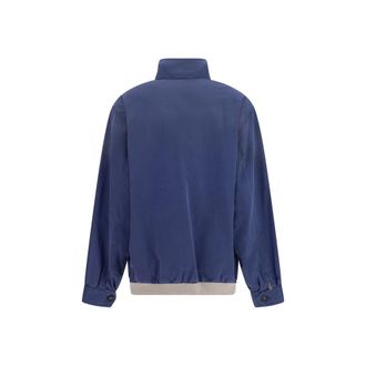Miu Miu Womens Blue Cotton Bomber Clothing