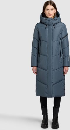 Khujo Steppmantel KHUJO SONJE6, Damen, Gr. XXL, dim blau, 100% Polyester, unifarben, loose fit, eingesetzt elastischer Bund, M&auml;ntel Steppmantel, Topseller