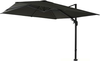 Siena Garden Elio N+ Ampelschirm 300 x 300 cm Gestell Aluminium anthrazit, Bezug 100% Polyester, 200g/m² in anthrazit, PA-beschichtet, UPF 50+