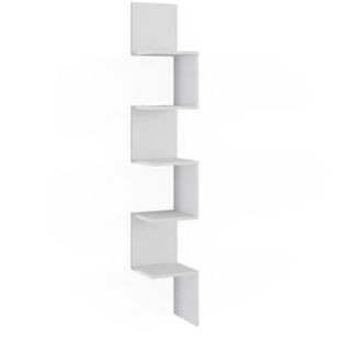 Vicco Étagère dangle Paolo, Blanc, 28x175.4cm avec 5 compartiments, Vicco