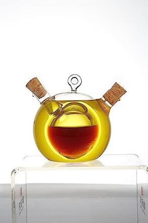 Pratesi GLAS&Ouml;L+ESSIGTOPF MIT Kork cm.11,2X9,8X10,5, 18/8 Edelstahl, Multicolor, one size