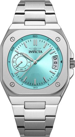 Invicta Cuadro 70657 Herrenuhr - Quarzwerk - Metall mit blauem Zifferblatt - 42 mm