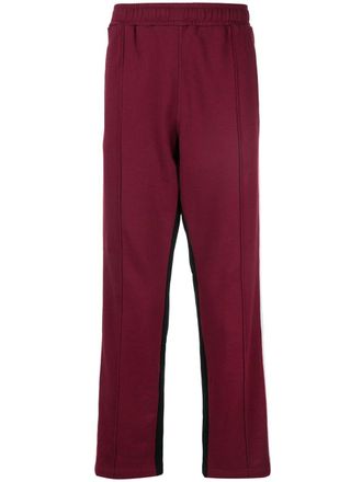 Ports V pantalon &agrave; bandes ray&eacute;es - Rouge