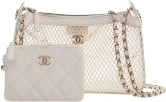 Chanel Sac bandouli&egrave;re vintage Pre-owned en mesh - Femme - Pre-owned - Blanc - Taille: ONE Size