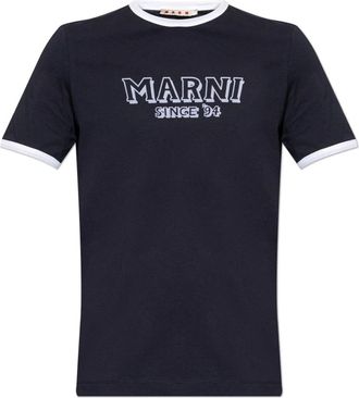 Marni Homme, Tops, Noir, Taille: L The Logo T-Shirt