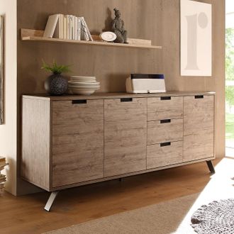 LC spa home24 Sideboard Palma III 206 x 85 x 50cm Beige/Eiche Dekor