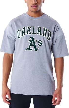 New Era MLB Oakland Athletics Oversized T-Shirt Herren Shirt grau XL