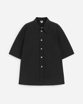 Arket Kurz&auml;rmlige Hemdbluse -Schwarz