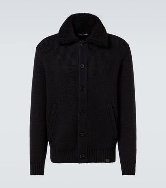 Tom Ford Cardigan en cachemire et shearling