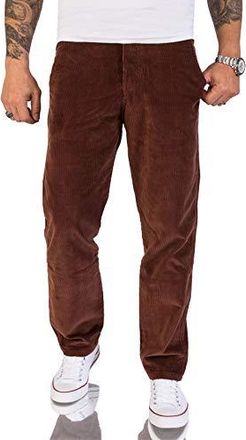 Rock Creek Rock Creek RC-2156 Pantalon chino en velours côtelé pour homme Coupe droite, ocre, 33W x 30L