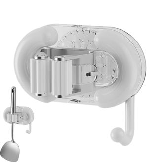 Generic Besenhalter mit Saugnapf - Besenhalter an der Wand, Besenhaken mit Saugnapf ohne L&ouml;sung, Mehrzweck-Organizer f&uuml;r K&uuml;che, Bad, Garage, sicherer und plat