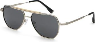 Generic Lunettes De Soleil Tendance &Agrave; Monture M&eacute;tallique Large For Hommes Et Femmes, Protection UV400, Id&eacute;ales For Les Photos De Plage Et De Vacances.(Black)