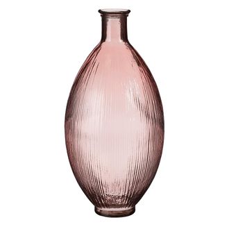 Mica Mica Decorations Firenza Glasflasche - H59 x &Oslash;29 cm - Recyceltes Glas - Hellrosa