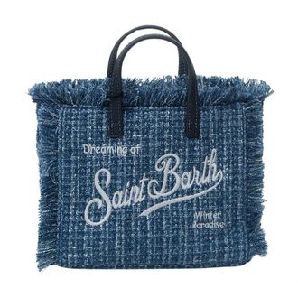 MC2 Saint Barth Vanity Mini Tweed - - Bags - Damen - Blau - ONE SIZE