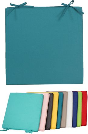 Coen Bakker Jack Outdoor Stuhlkissen 40x40cm Lounge Kissen Wasserfest Sitzkissen Garten Lotus Effekt, Farbe:Petrol