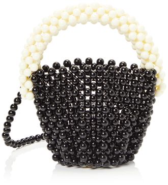 Mymo Womens Handtasche Bag Clutch, Schwarz Wollweiss