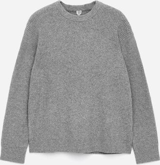 Arket Pullover Aus Baumwollmischung -Grau