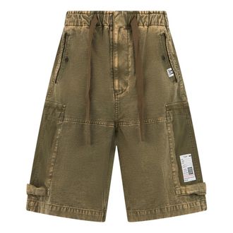 Miharayasuhiro Mihara Yasuhiro - Shorts Cargo Endommag&eacute;s - Homme - Shorts - Vert - Taille: S