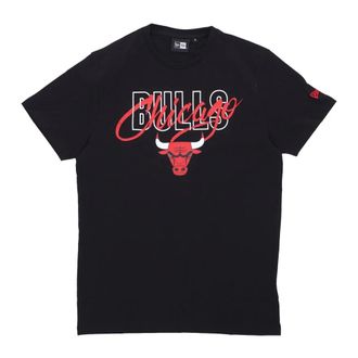 New Era Chicago Bulls Script Tee Schwarz/Rot - - Sport - Herren - Schwarzk - L