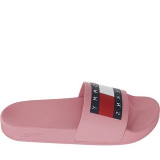 Tommy Jeans Rosa Flag Pool Slides Flip Flops - - Shoes - Damen - Rosa - 40 EU