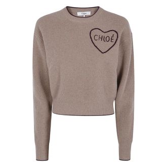 Chlo&eacute; Pulls &agrave; col rond - Femme - Pulls - Brun - Taille: 36 FR