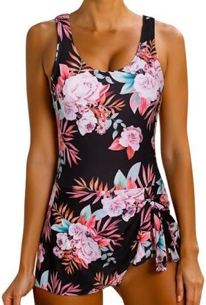 Generic Plus Size Swimwear cat&eacute;gorie Plus Size SwimwearMaillot de Bain &agrave; imprim&eacute; Floral pour Femme Tenue de Plage l&eacute;g&egrave;re et &eacute;l&eacute;gante pour l&eacute;t&eacute; Confection Dura
