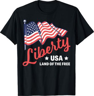 Trendy Apparel 4th of July Liberty USA Land of The Free T-Shirt