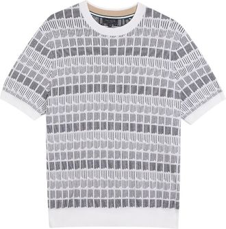 Ted Baker Srevel Regular Jacquard Wei&szlig;es T-shirt