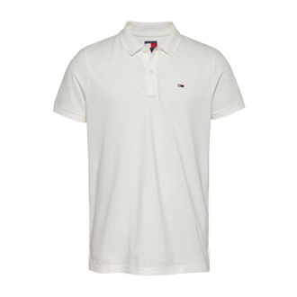 Tommy Jeans Baumwoll Polo Shirt Kollektion - - Tops - Herren - Wei&szlig; - 2XL