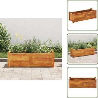 vidaXL Garten-Hochbeet Akazienholz 76x27,6x25 cm - Holz Hochbeet - Akazienholz Hochbeet - Garten Hochbeet - Balkon Hochbeet - Terrassenbepflanzung