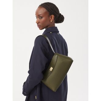 Calvin Klein Handtasche Calvin Klein Mix Media Shoulder Bag LV04F3886G Dunkelgr&uuml;n