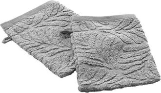 Douceur d'Int&eacute;rieur Amazone 2 Waschlappen (15 x 21 cm), Grau, 100 Prozent Baumwolle