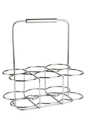 Justinus Bestecke Flaschentr&auml;ger Lifestyle, Silber, Metall, 22x35x30 cm, K&uuml;chenzubeh&ouml;r, Flaschentr&auml;ger