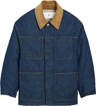 Ami veste en coton à design matelassé - Bleu